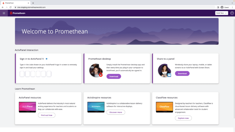 Introducing our new and improved web signed in - Promethean